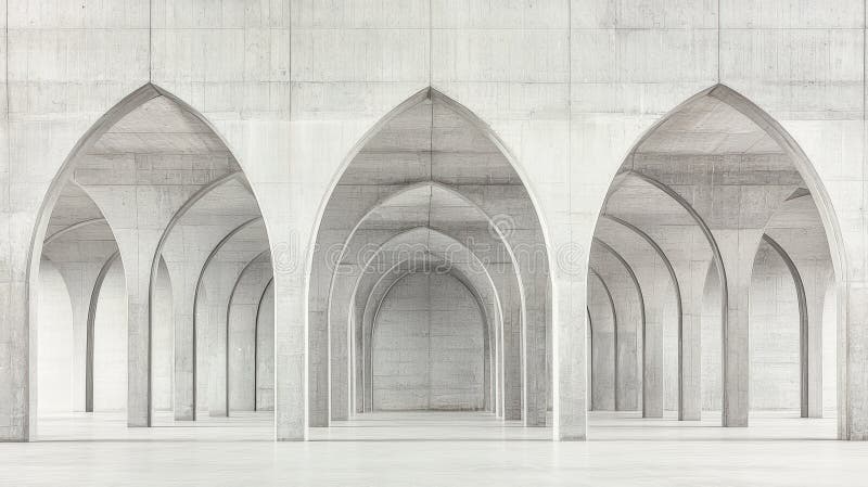 White Concrete Building Series Arches Stock Photos - Free & Royalty ...