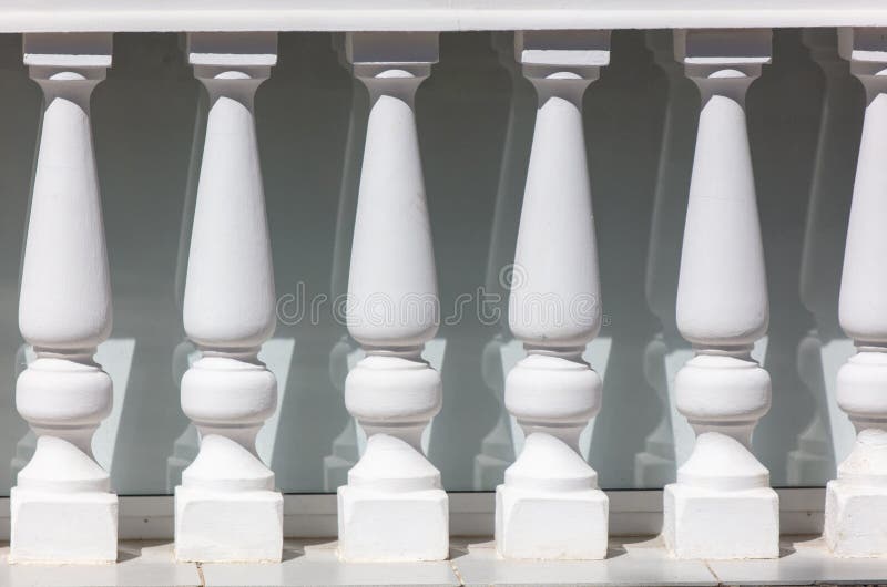 White Concrete Columns on the Fence Stock Image - Image of elegance ...