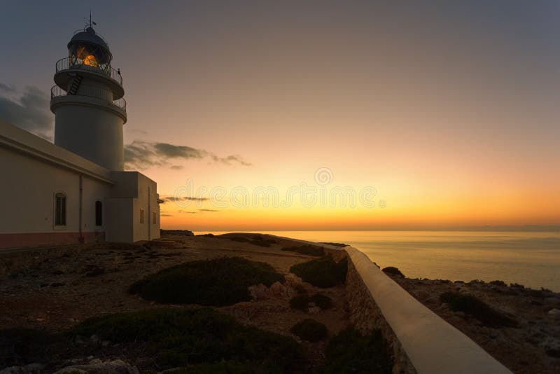 White Concrete Lighthouse during Golden Hour Stock Photo - Image of ...