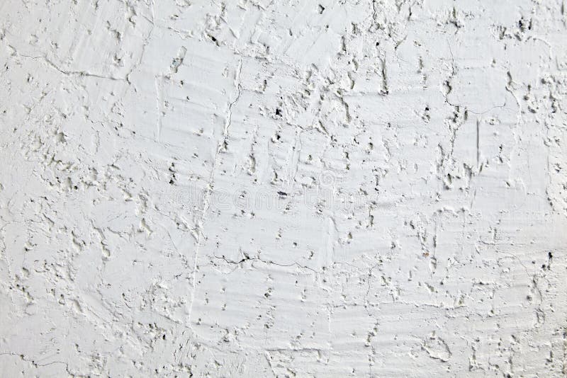 White Concrete Plastered Wall. Quality Background with Rough Texture ...