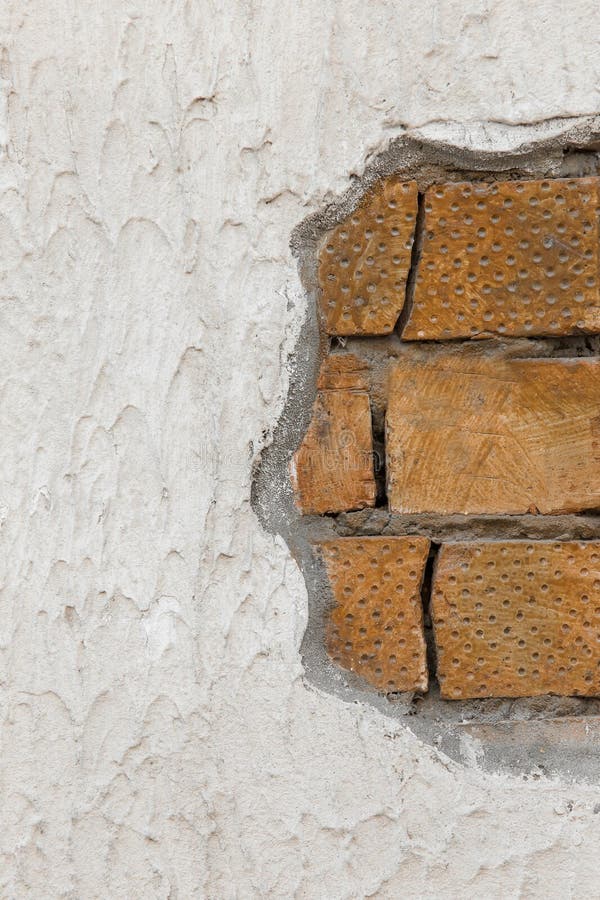 White Concrete Wall Paint Old Brown Brickwork Texture Object Detail ...