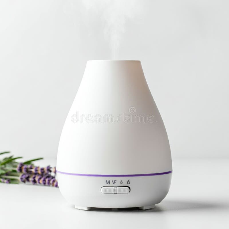 White, Cone-shaped Diffuser Emitting Vapors, with a Simple Control ...