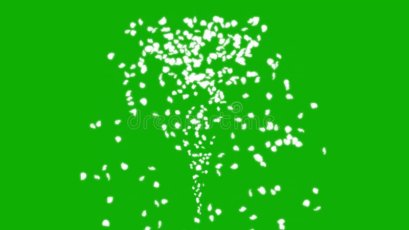 White Confetti Particles Stream Motion Graphics with Green Screen ...