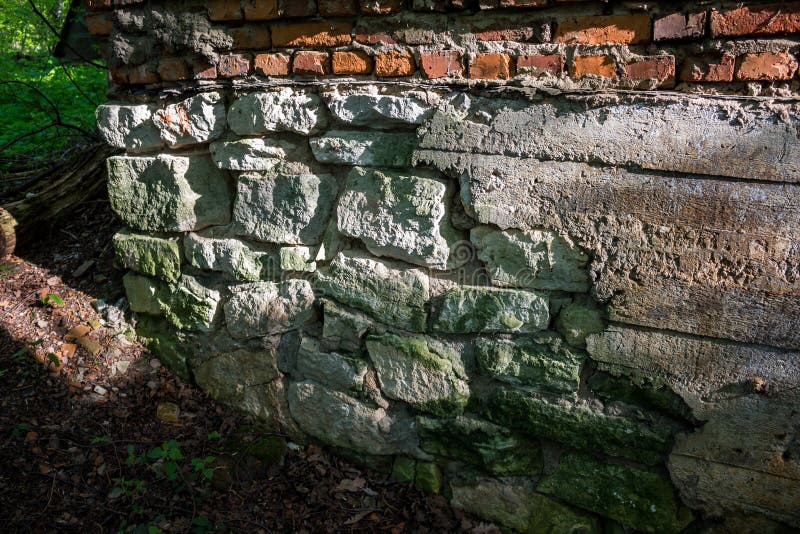 White Construction Limestone in the Form of Blocks in the Foundation ...