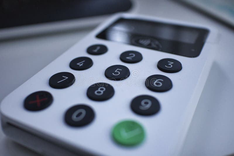 Contactless terminal editorial photo. Image of hand - 242952441