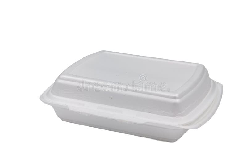 White Container for Food on a White Background Stock Photo - Image of ...