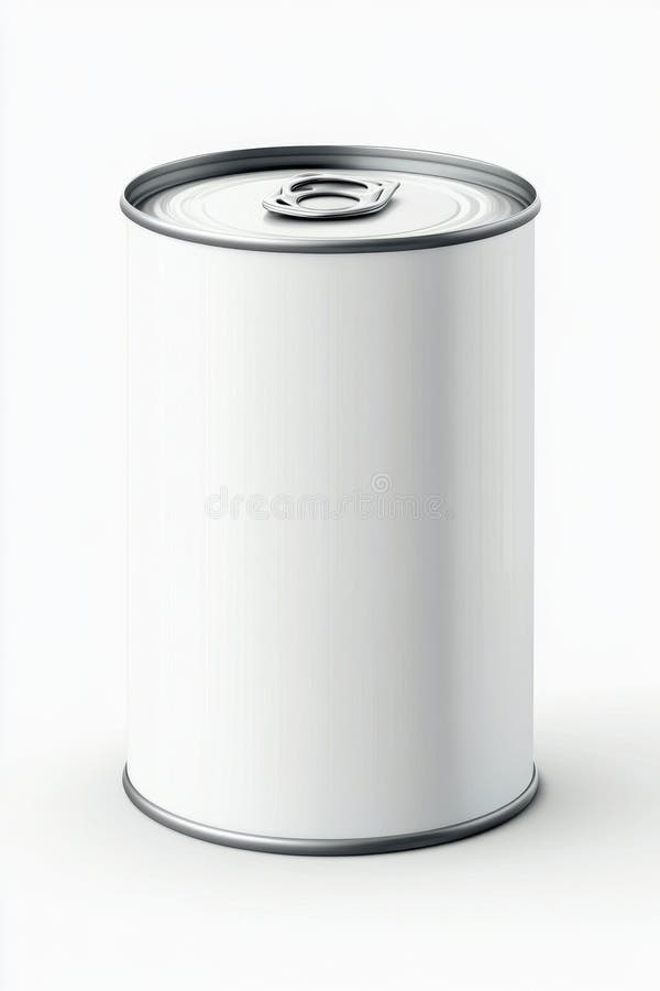 White Container Metal Lid Sitting Plain Background Stock Photos - Free ...