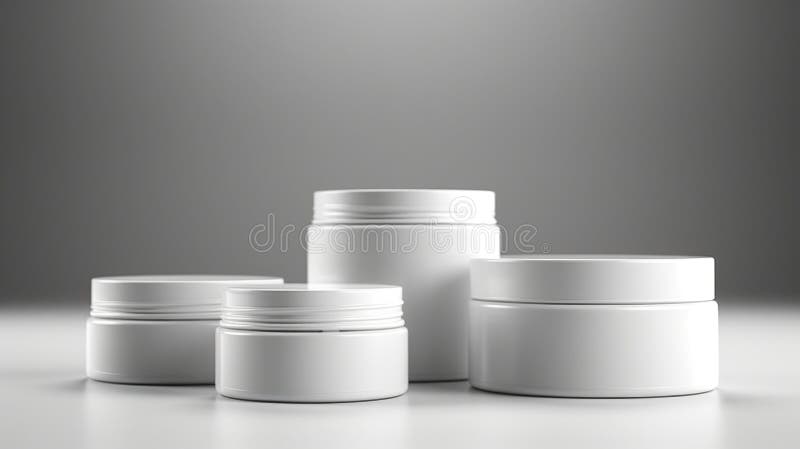 White Containers on a Table, Versatile Image for Various Concepts Stock ...