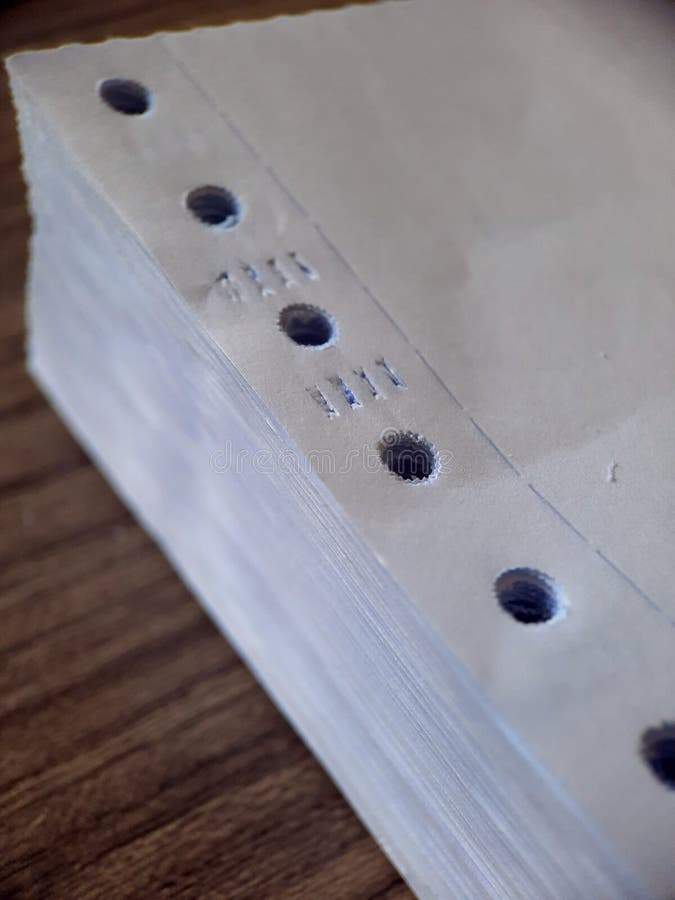 White Continuous Form Paper Stock Image - Image of white, wood: 209728019