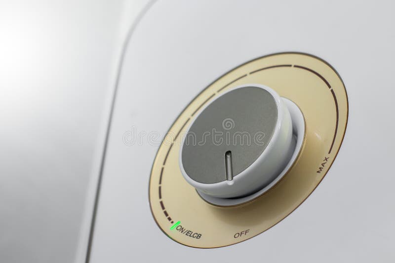 White Control Panel of Water Heater Stock Image - Image of domestic ...