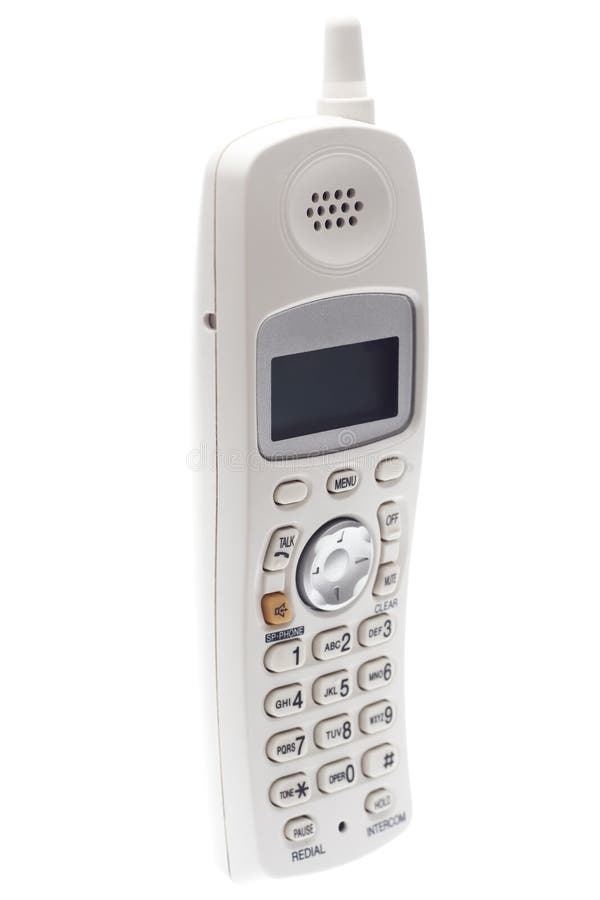 Cordless phone over white stock photo. Image of isolated - 177034