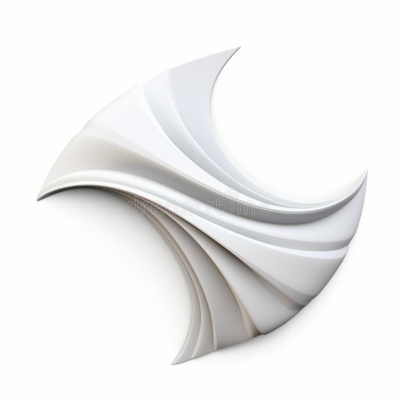 White Corner Design Element with 3d Rendering Logo Stock Illustration ...