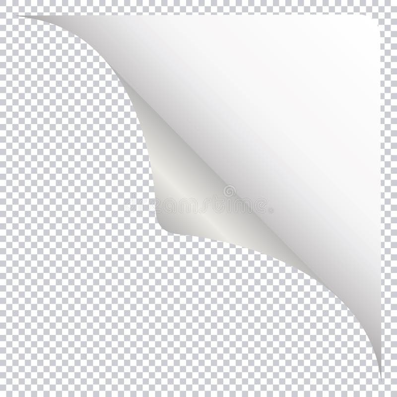 White Corner Sticker Banners on Transparent Background Stock Vector ...