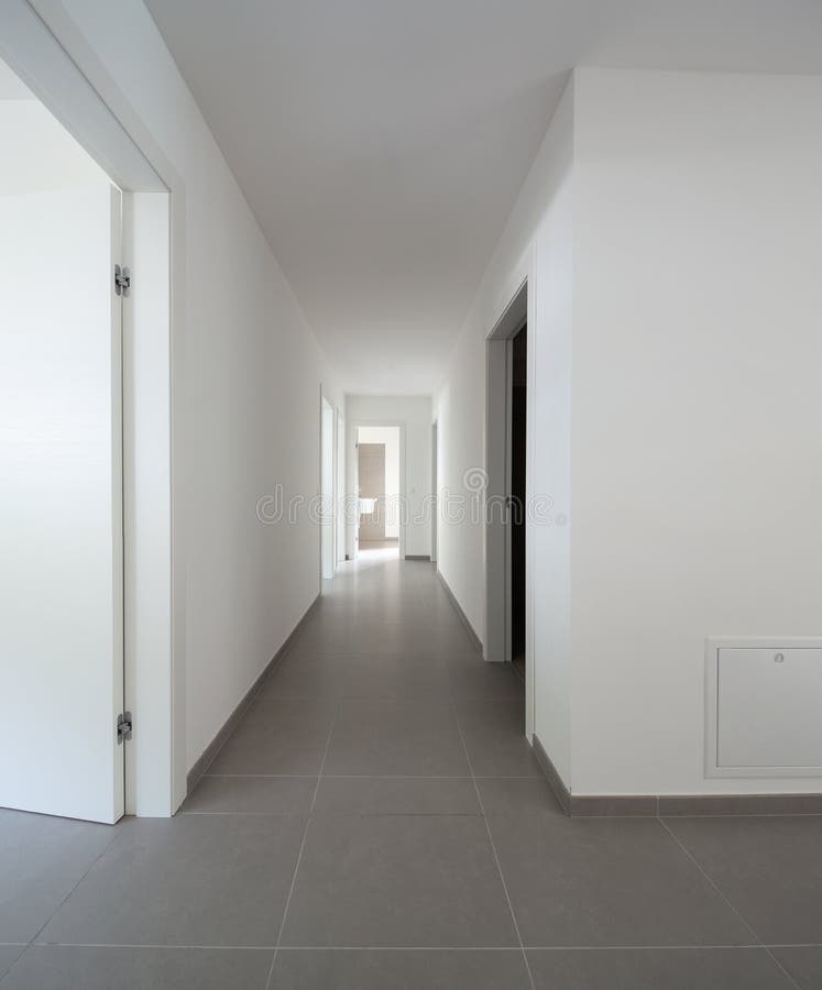 Corridor, open doors stock image. Image of space, floor - 22372683