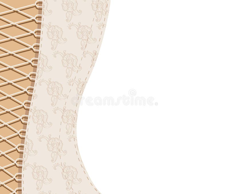 White corset with ribbon stock vector. Illustration of sensual - 18088999