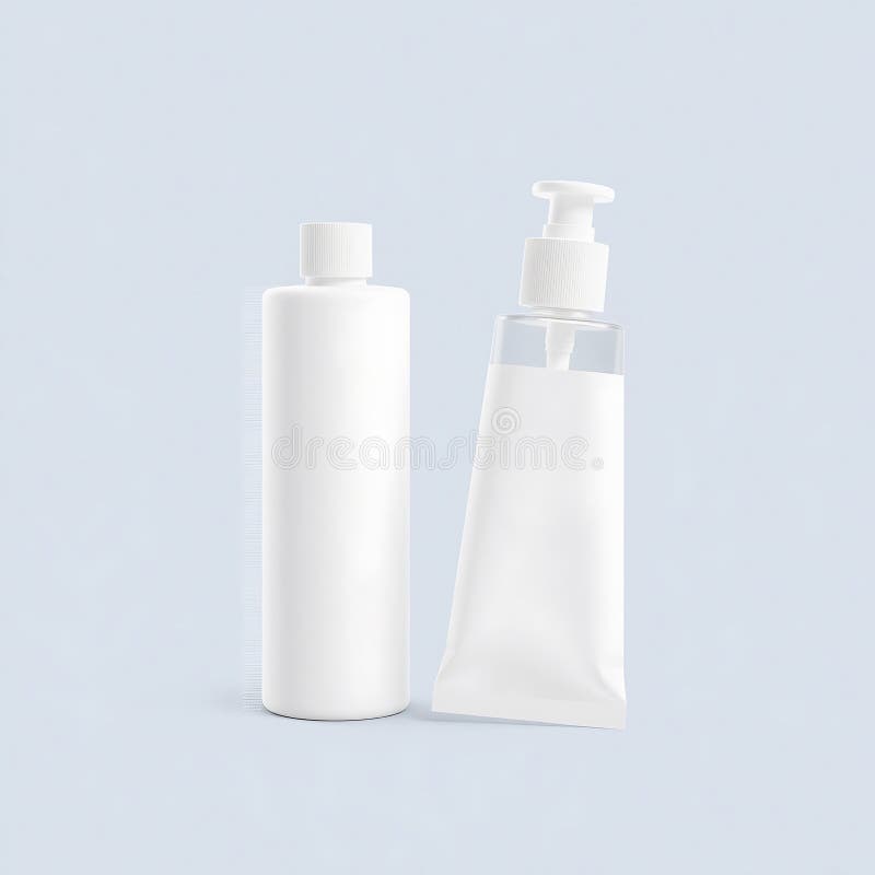 White cosmetic container stock illustration. Illustration of ...