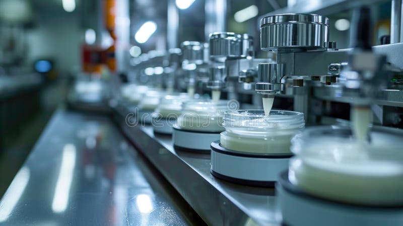 White Cosmetic Cream Production Line, Cosmetics Laboratory Assembly ...