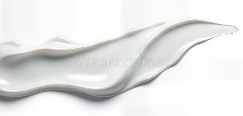 White Cosmetic Cream Textures Show Flowing, Smooth Abstract Patterns ...