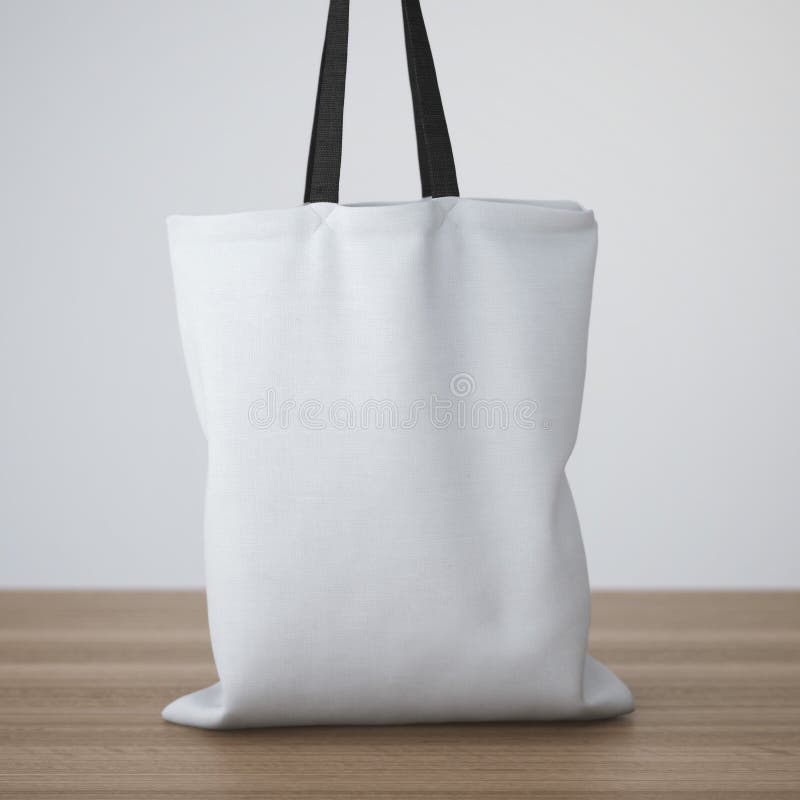 White Cotton Bag on the Table Stock Image - Image of abstract, fabric ...