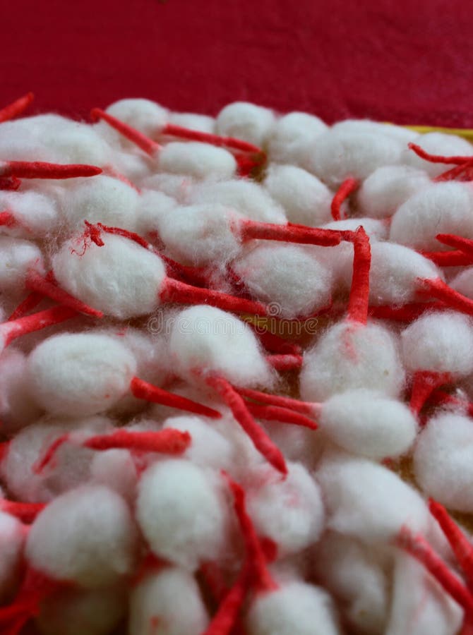 White cotton diya wicks stock image. Image of batti - 154493719