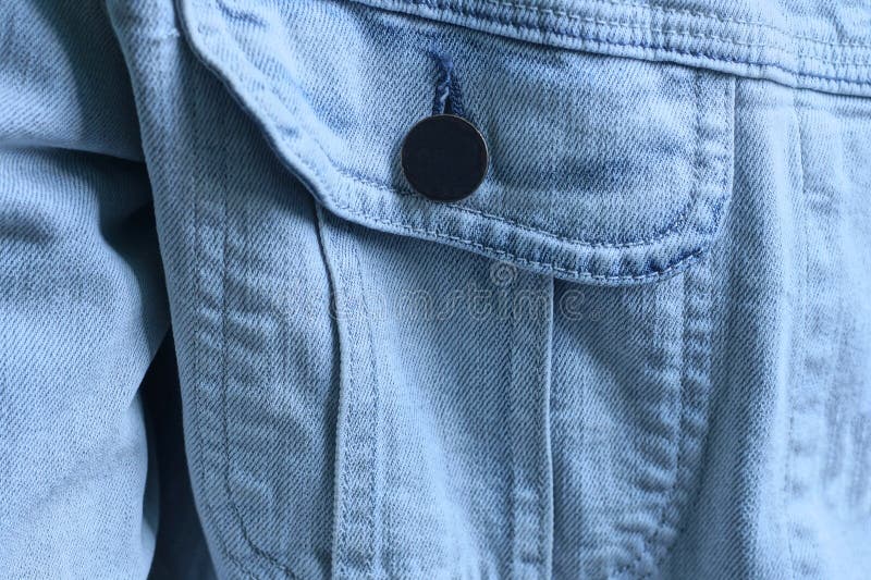 Cotton Jacket with Pocket and Black Button Stock Image - Image of ...
