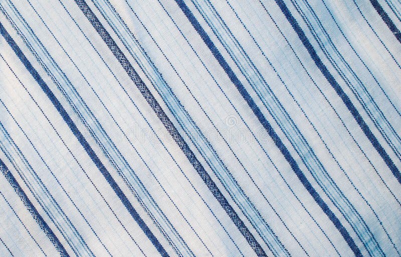 White Cotton Material with Blue Stripes with Visible Texture Stock ...