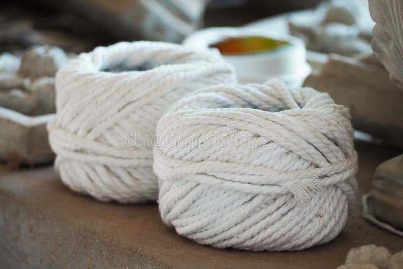 White Cotton Rope for Crafts Stock Image - Image of crafts, hemp: 74940463