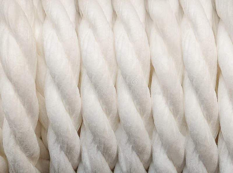 White Cotton Rope Textures Background Stock Image - Image of spiral ...