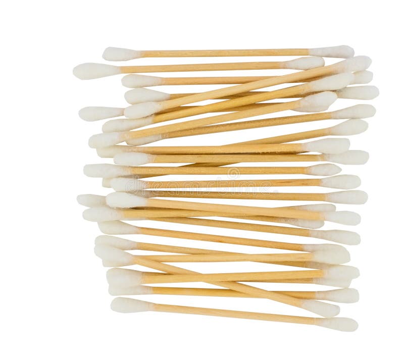 White Cotton Swabs Isolated on White Stock Photo - Image of beauty ...