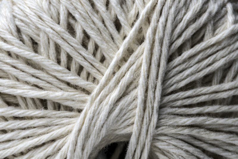 White Cotton Thread Ball Macro Close Up Stock Image - Image of colorful ...
