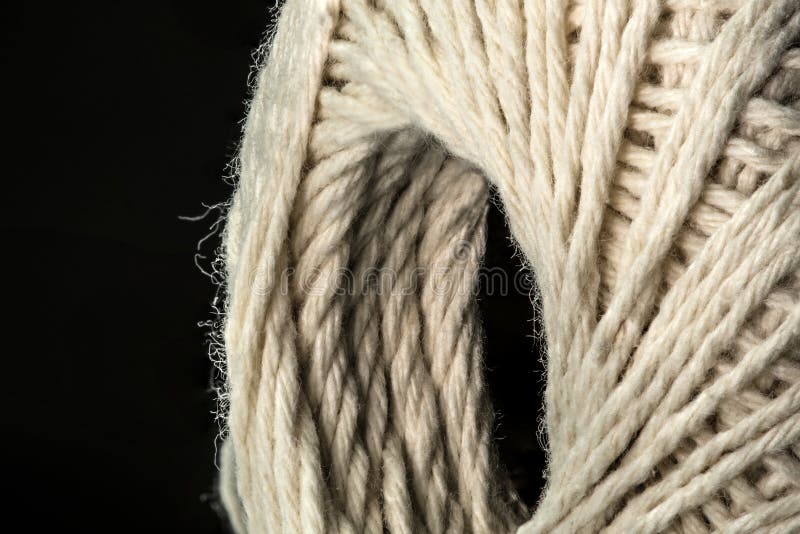 White Cotton Thread Ball Macro Close Up Stock Image - Image of phylum ...