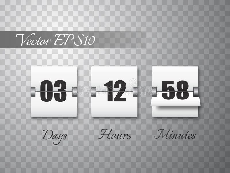 Countdown Timer with White Numbers Isolated on Transparent Background ... Countdown Timer with White Numbers Isolated on Transparent Background ...