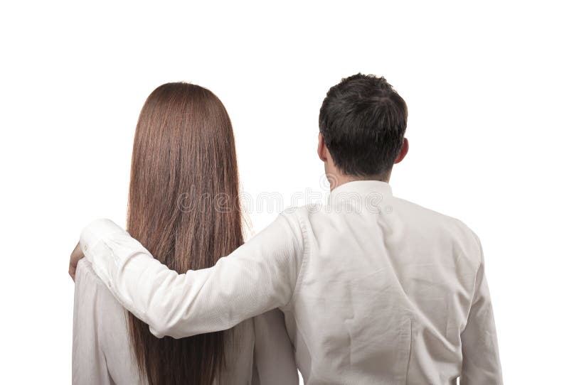 White Couple stock image. Image of girl, person, back - 28806137