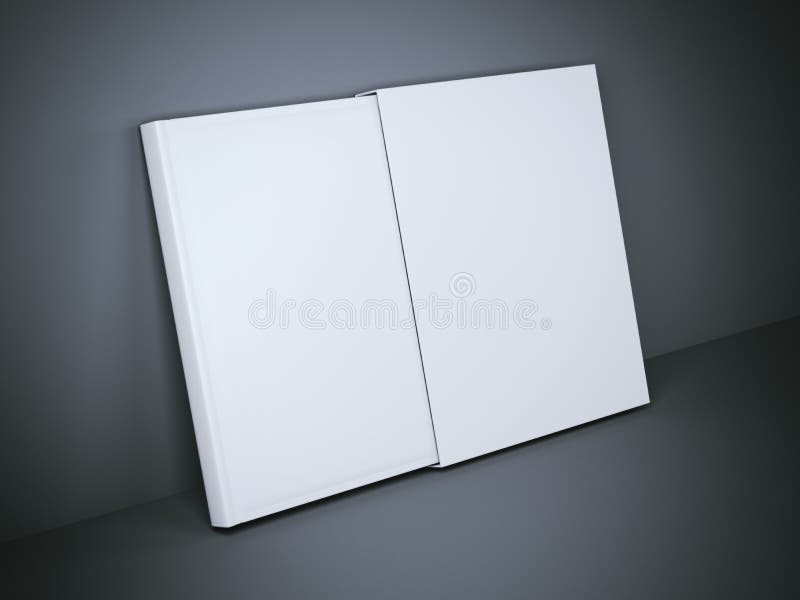 White Cover Box and Book. 3d Rendering Stock Illustration ...