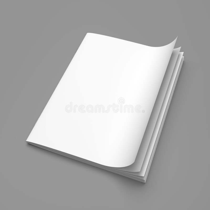 Empty Magazine on White Background. Perfect Blank Stock Vector ...