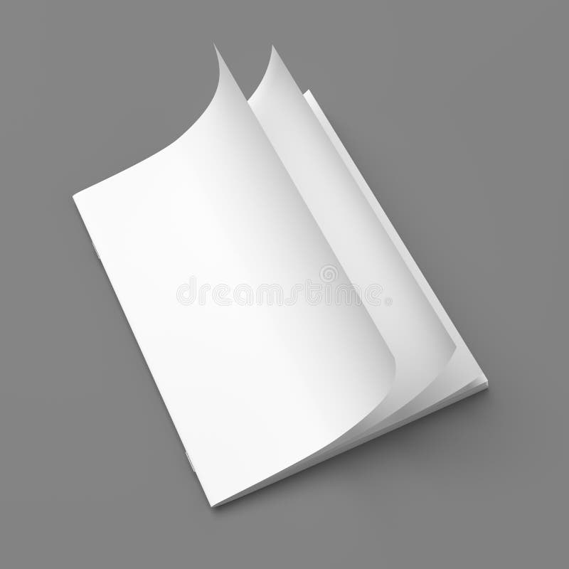 White Cover Empty Magazine Blank Stock Illustration - Illustration of ...