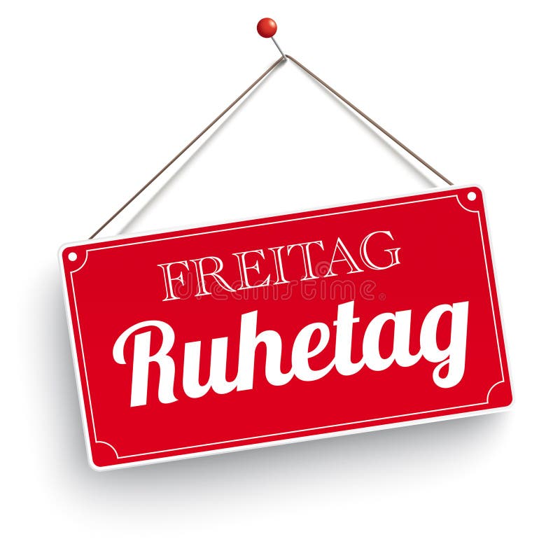 Freitag Ruhetag Stock Illustrations – 4 Freitag Ruhetag Stock ...