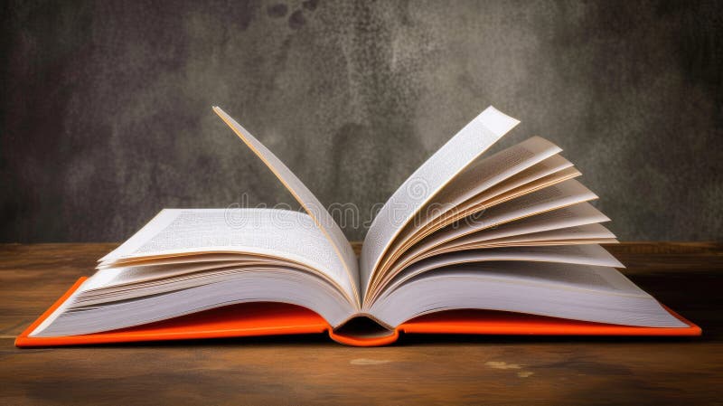 White Cover, Orange Pages, an Open Book Inviting Exploration. Ai ...