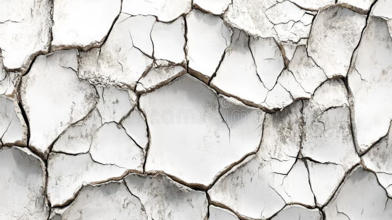 White Cracked Earth Surface Texture Pattern Stock Illustration ...