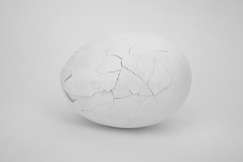 White Cracked Egg, White Background, Background, Abstract Stock Photo ...