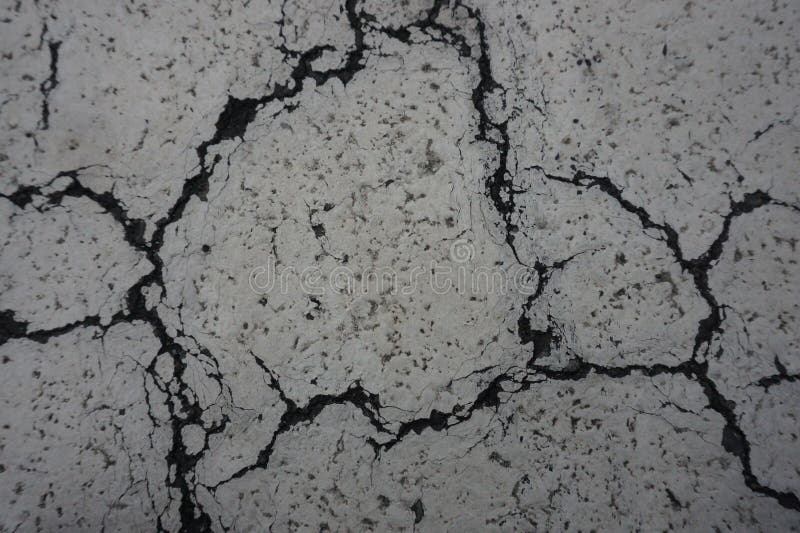 White Cracked Ground on Highway Stock Photo - Image of highway, white ...