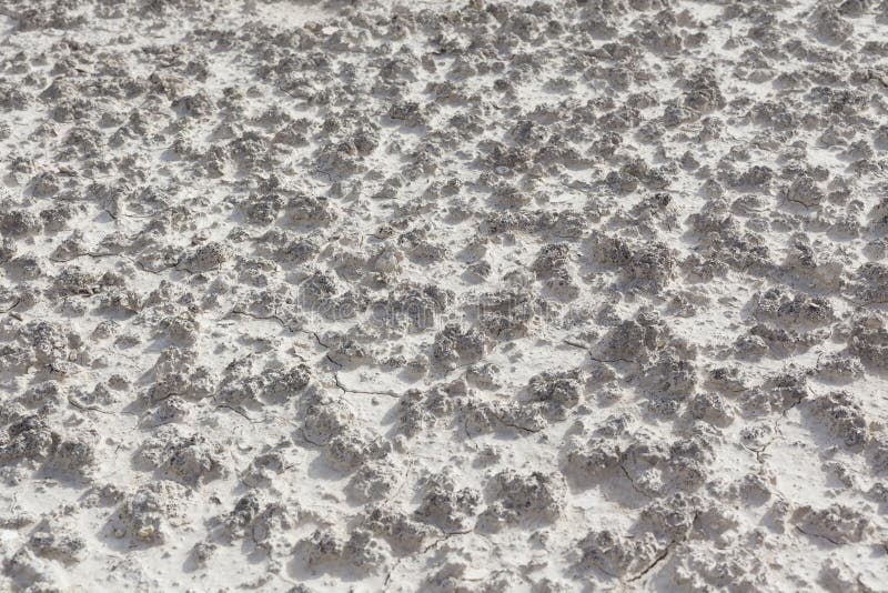 White Cracked Lumpy Soil from Side Stock Image - Image of desert, soil ...