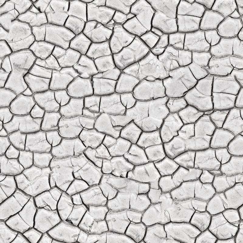 White Cracked Surface Seamless Texture. Stock Image - Image of material ...