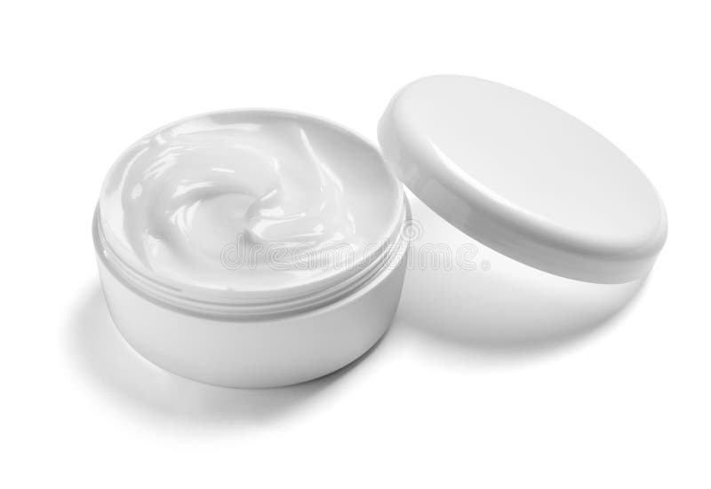 White Cream Container Jar Beauty Moisturizer Skin Stock Image - Image ...