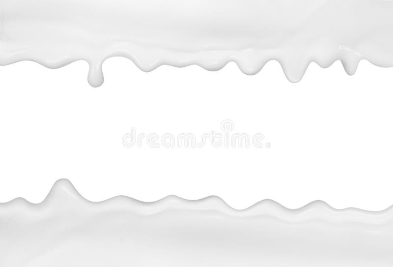 White Cream Drips on White Background Stock Illustration - Illustration ...