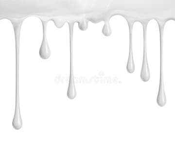 White Cream Drips on White Background Stock Illustration - Illustration ...
