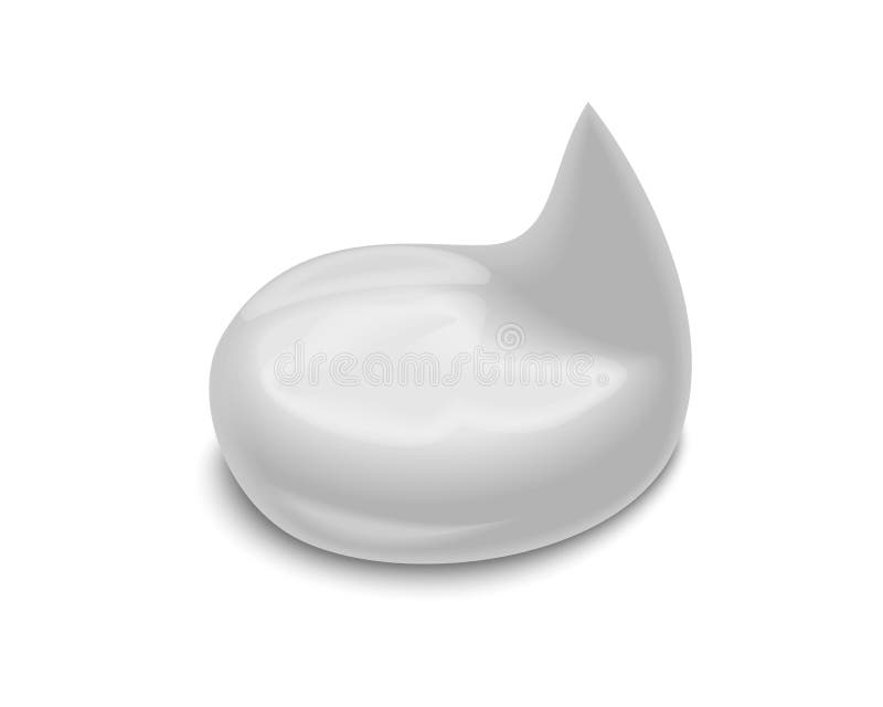 White cream drop stock vector. Illustration of icon - 260793314