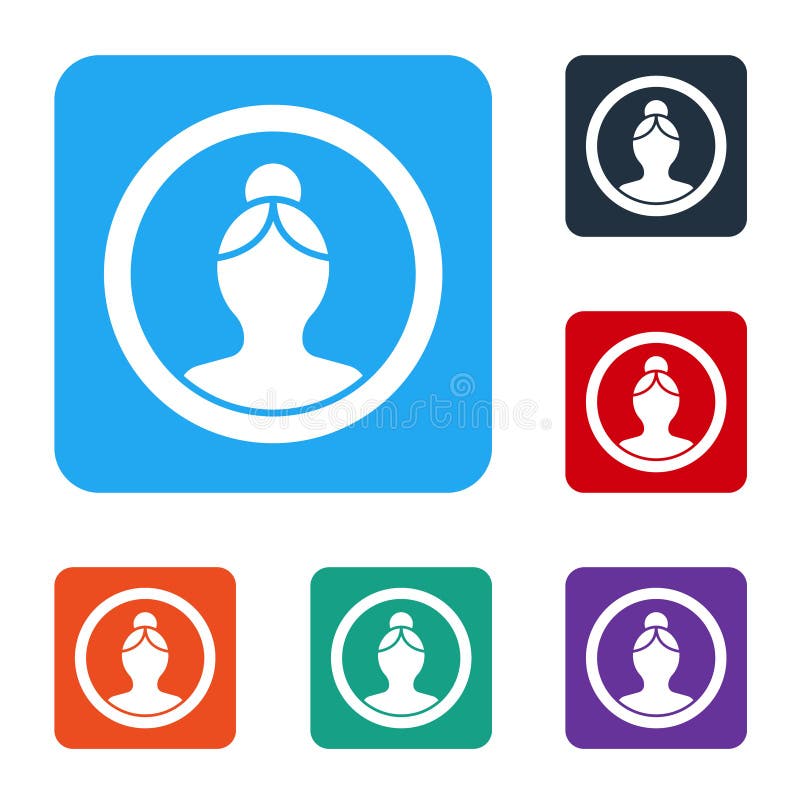 White Create Account Screen Icon Isolated on White Background. Set ...