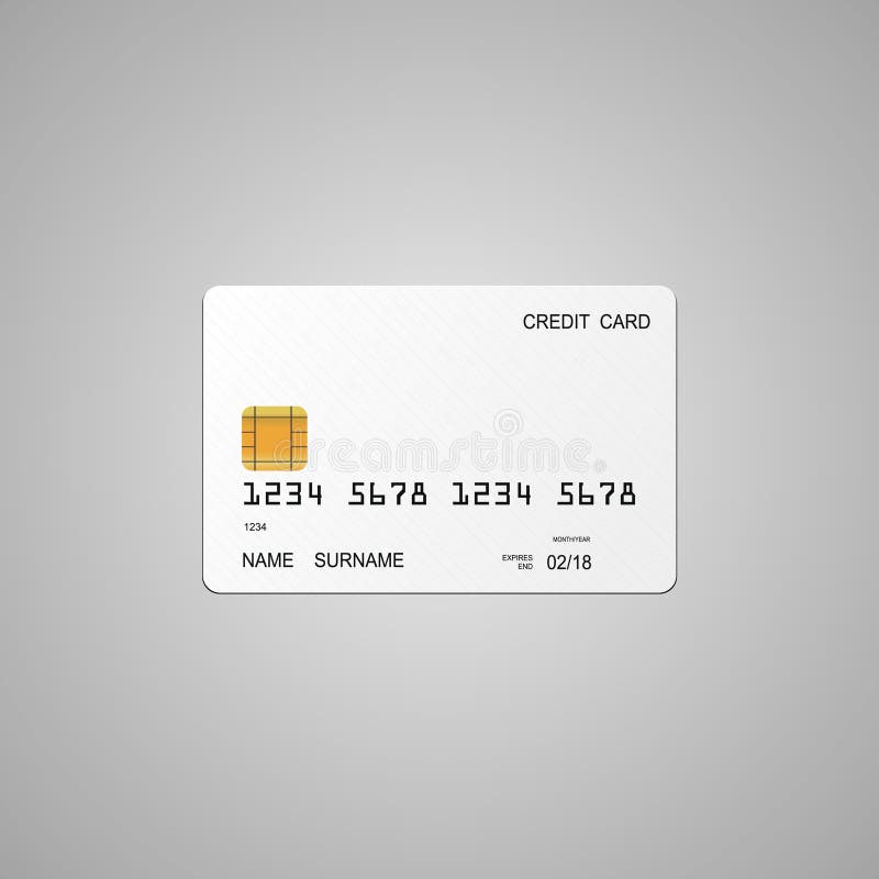 White credit card template stock illustration. Illustration of ...