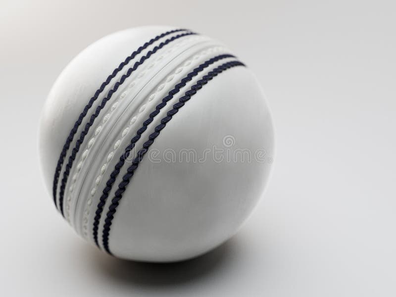 White Cricket Ball and Wickets Stock Photo - Image of bails, ground ...
